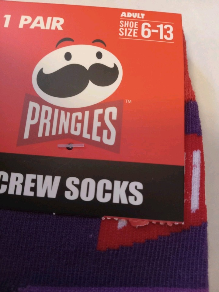 PRINGLES PAC - MAN THEMED CREW SOCKS SIZE 6-13 | eBay