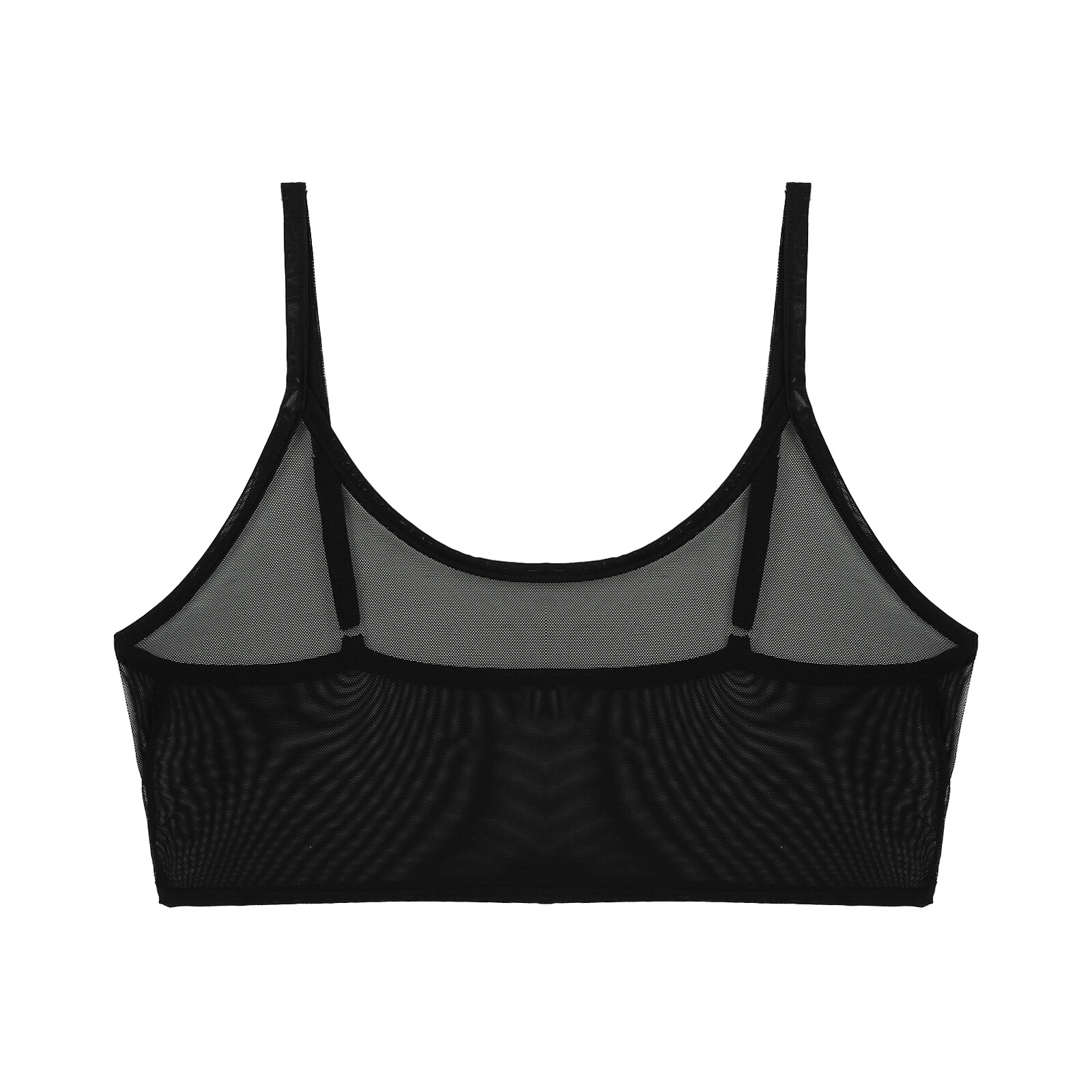 Women Sexy Lingerie Sheer Mesh Bra Camisole Sleeveless Crop Top Vest ...