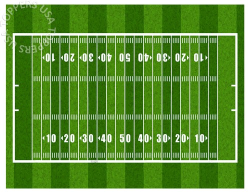 EDIBLE Football Field Cake Topper Birthday Party Wafer Paper Sheet ...