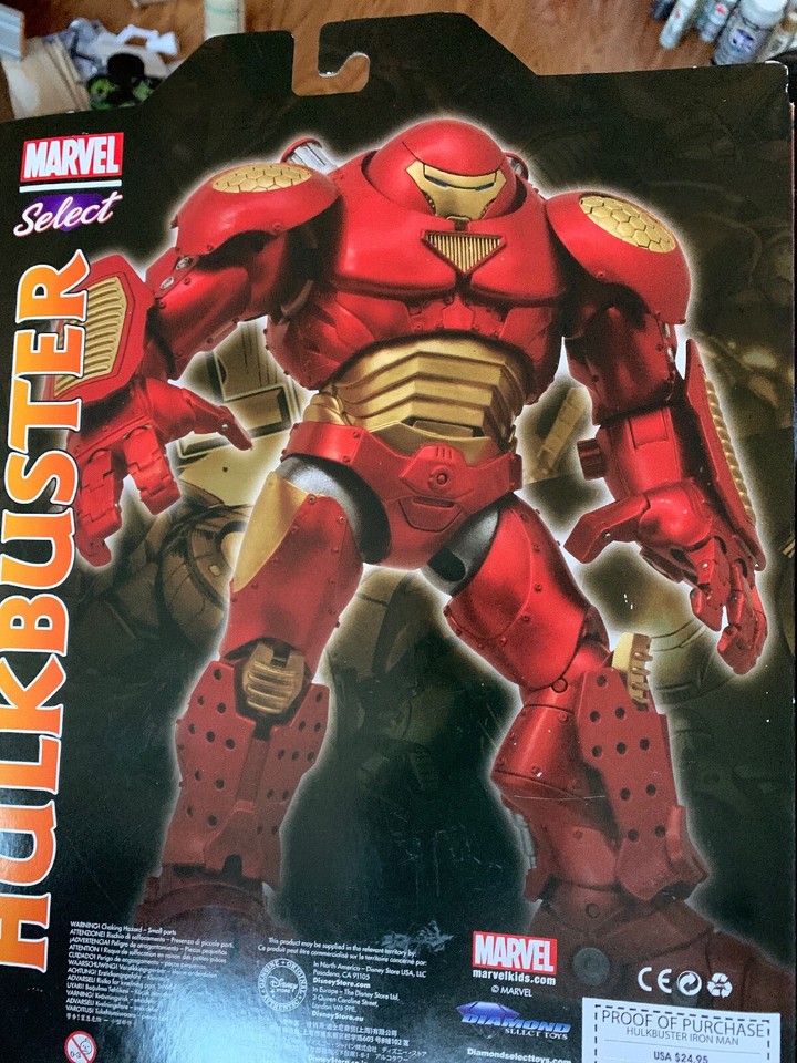 DISNEY Marvel Diamond Select Iron Man HULKBUSTER 8" Action Figure ...