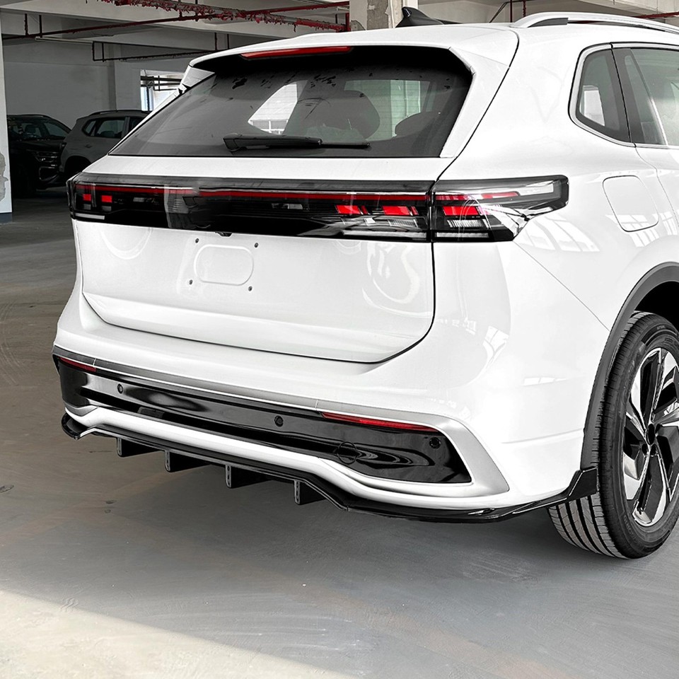 1x Glossy Black Rear Bumper Diffuser Lip For VW Tiguan MK3 2024-2025 ...