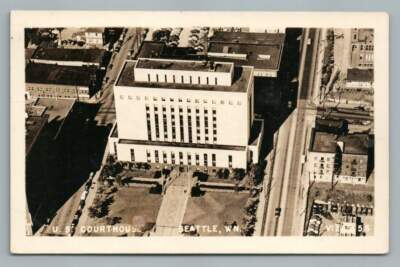 Court House SEATTLE Washington RPPC Vintage Aerial Photo Postcard 1948 ...