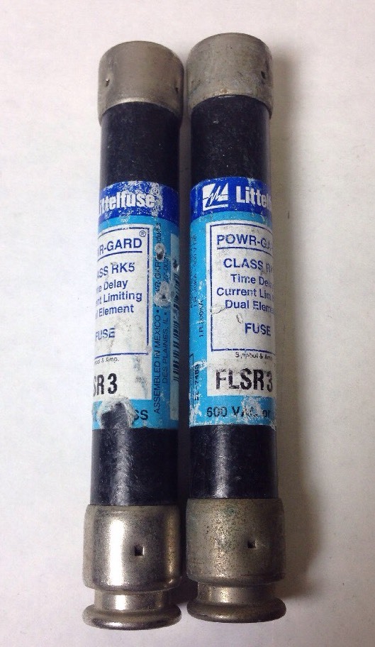 Lot Of 2 Littelfuse FLSR 3 Amp Fuses Power-guard Bussmann FRS-R-3 600 ...