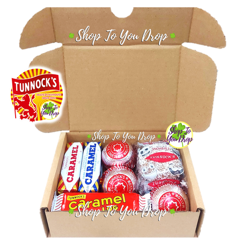 11 ITEM TUNNOCKS GIFT BOX Snowballs Teacakes Biscuit Personalise ...
