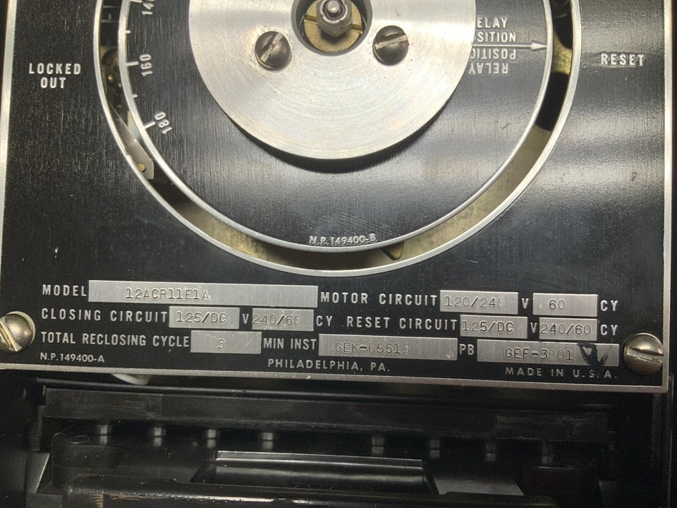 Ge Type Acr Reclosing Relay 12acr11e1a | eBay