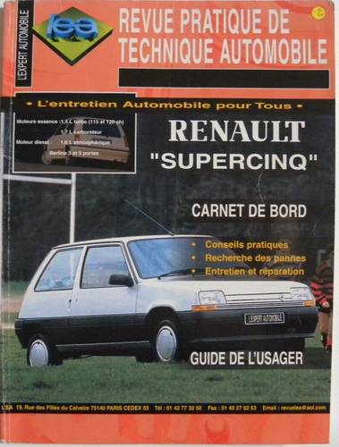revue technique automobile RTA Renault 5 SUPERCINQ dont GT. TURBO | eBay