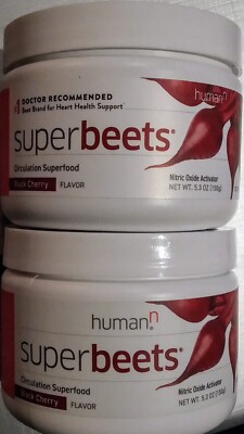 2 NEW! HUMANN SUPER BEETS NITRIC OXIDE SUPPLEMENT BLACK CHERRY 30 X2 60 ...