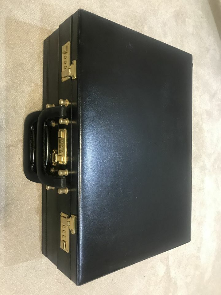 Briefcase Double Expandable in Faux Leather with Laptop case ...