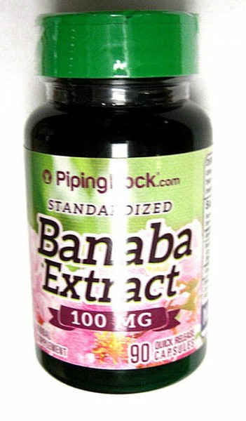 100mg Banaba Leaf Extract 90 Capsules Standardized 2 Corosolic Acid ...