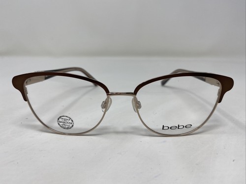 Bebe BB5147 (200) TOPAZ 52-16-140 Brown Metal Full Rim Eyeglasses Frame ...
