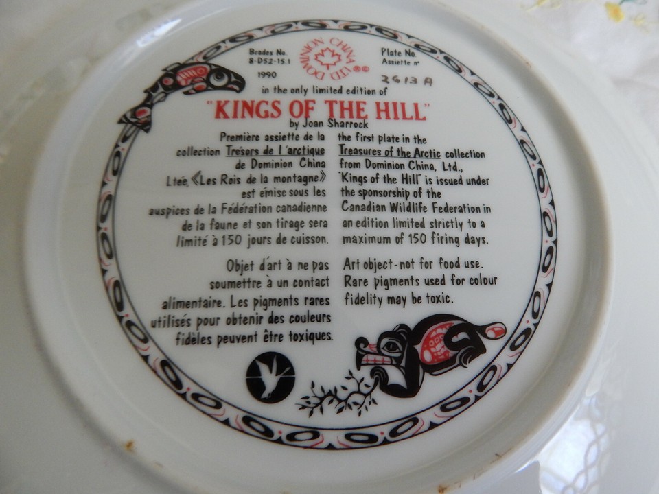 KINGS OF THE HILL PLATE TREASURES OF THE ARCTIC JOAN SHARROCK 8 1/2" | eBay