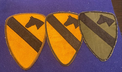 Original WWII - V/N US Army 1st Cavalry Division Patch Lot (3)- No Glow-VH | eBay
