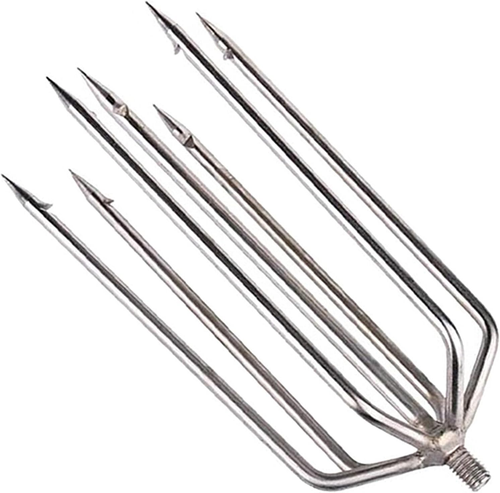 Fishing Harpoon 7 Prong Stainless Steel Fishing Gig Gaff Fork Hook with ...