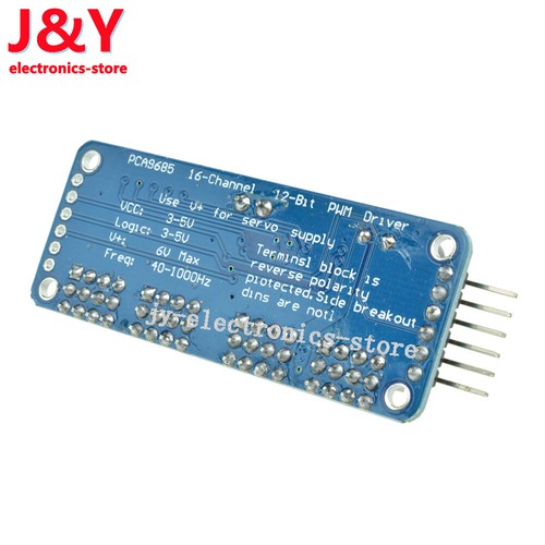 PCA9685 16 Ch 12-bit PWM Servo Shield Motor Driver I2C Module For ...