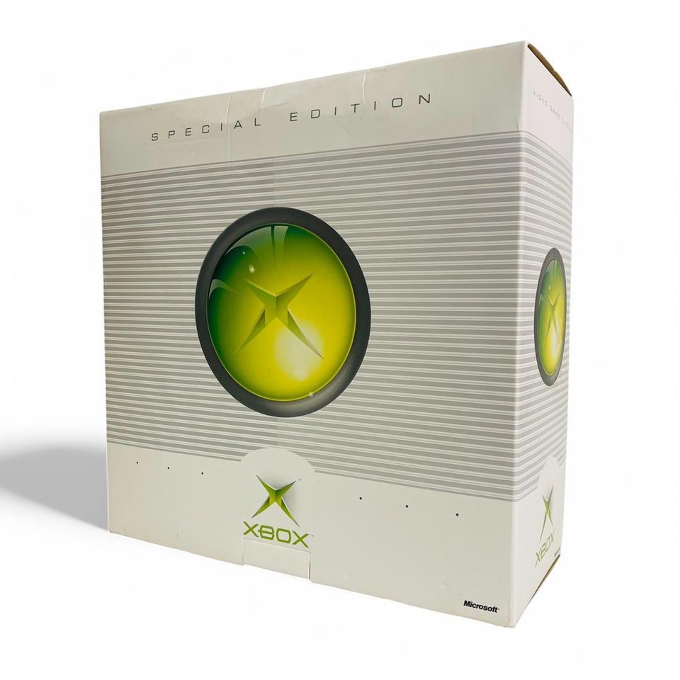 Microsoft Xbox special edition Skeleton Clear Black Console w/ Box r ...