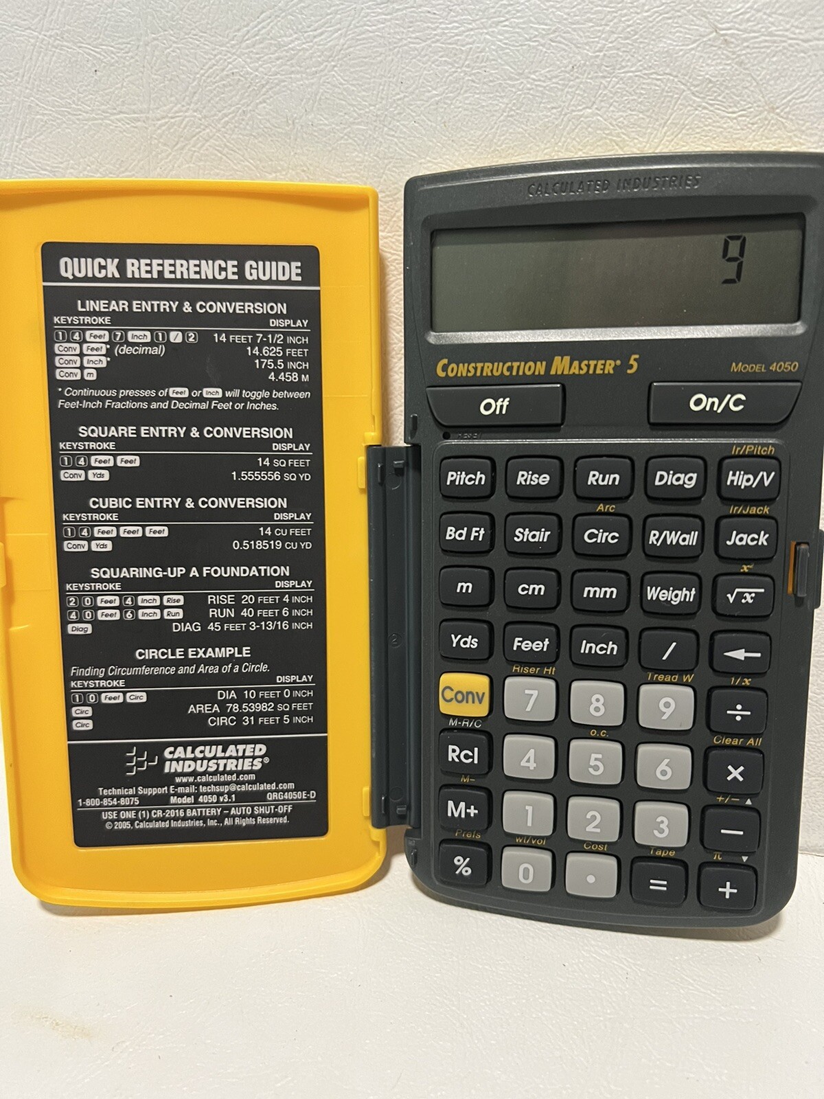 Calculated Industries Construction Master 5 Calculator - Black (4050 ...