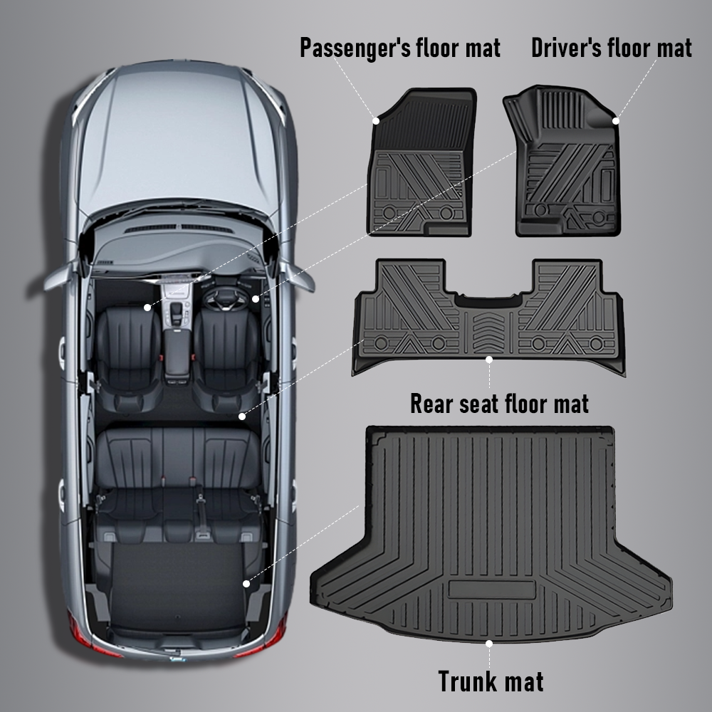 Heavy Duty Floor Car Cargo Boot Liner Back Seat Kick Mats for Haval H6 ...