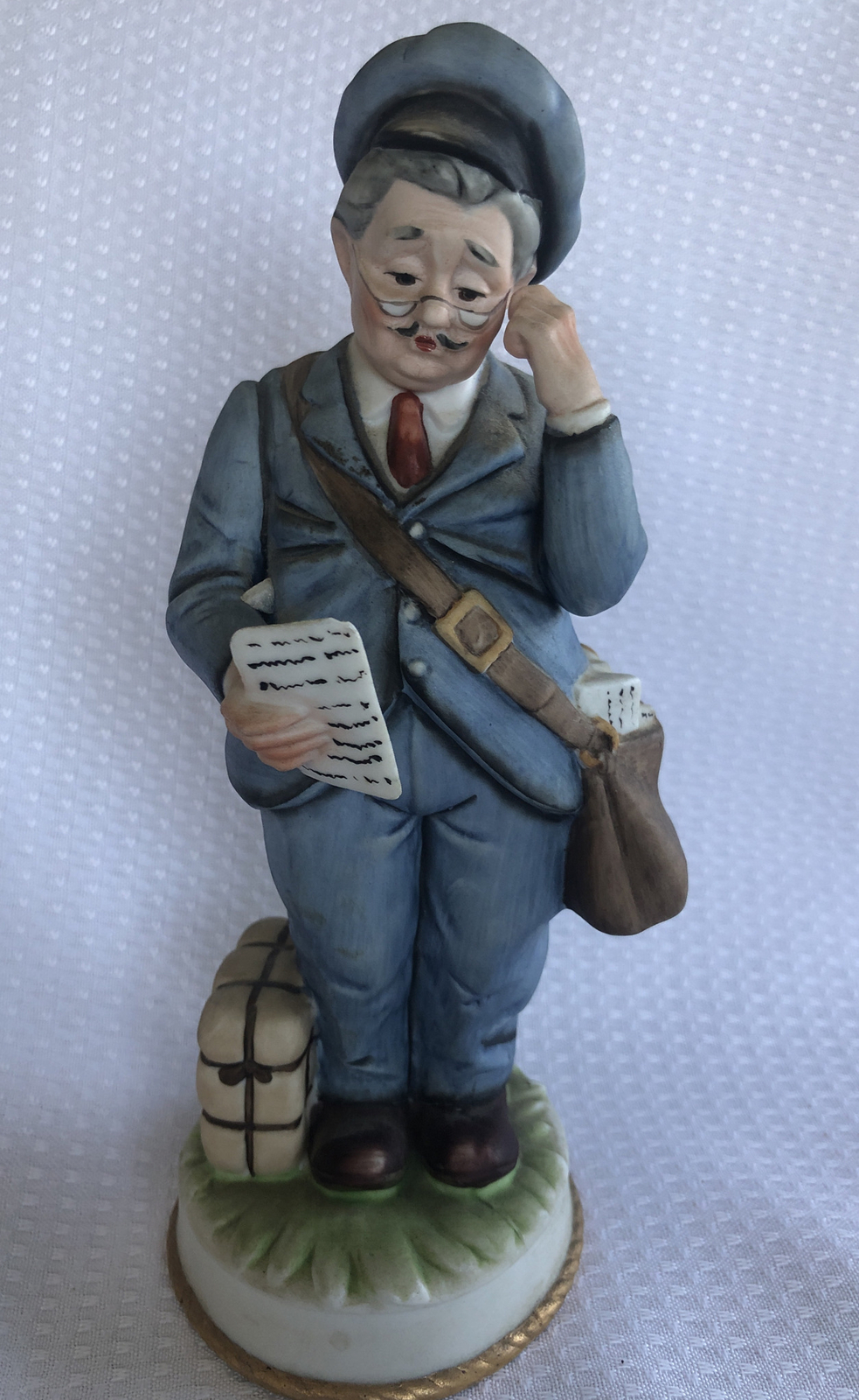 Lefton Hand Painted China Letter Carrier/Mailman Figurine #2244 Vintage ...