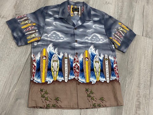 Men’s LG shirt Hawaiian Reserve short sleeve button front pocket | eBay