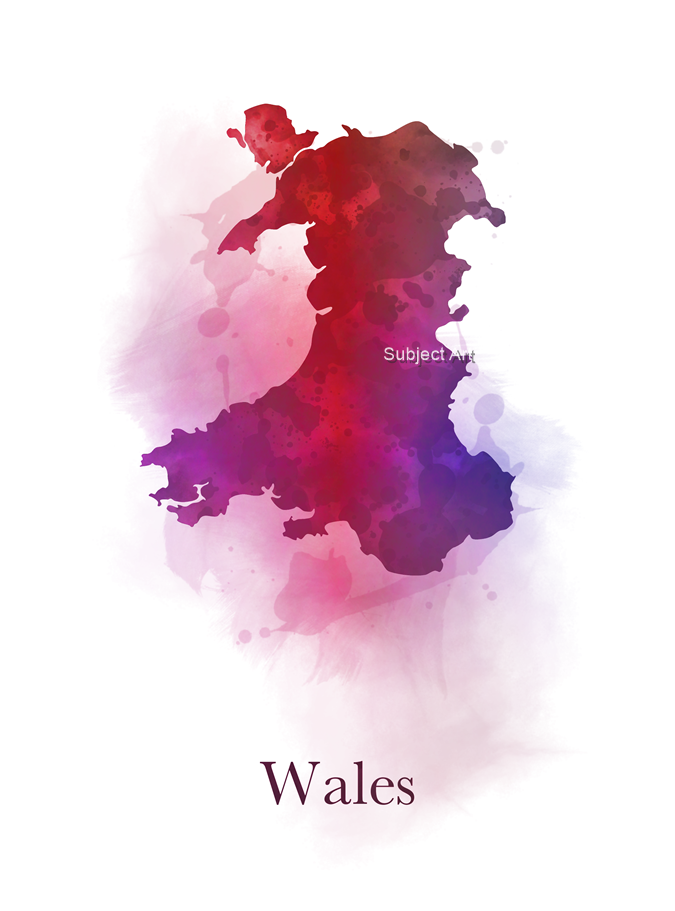 Wales Map ART PRINT Travel, Wales Gift, Home decor, Wall Art | eBay UK