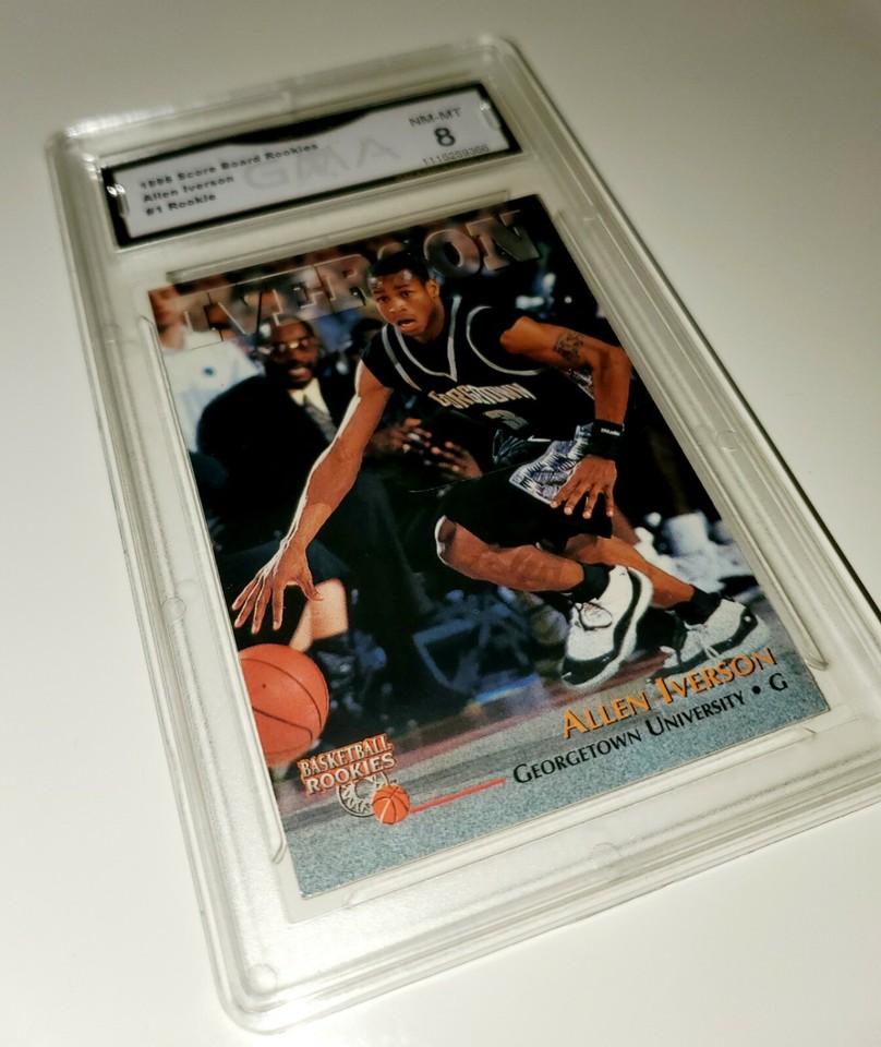 1996-97 Scoreboard Rookies #1 Allen Iverson Rookie RC GMA 8 NM-MT | eBay