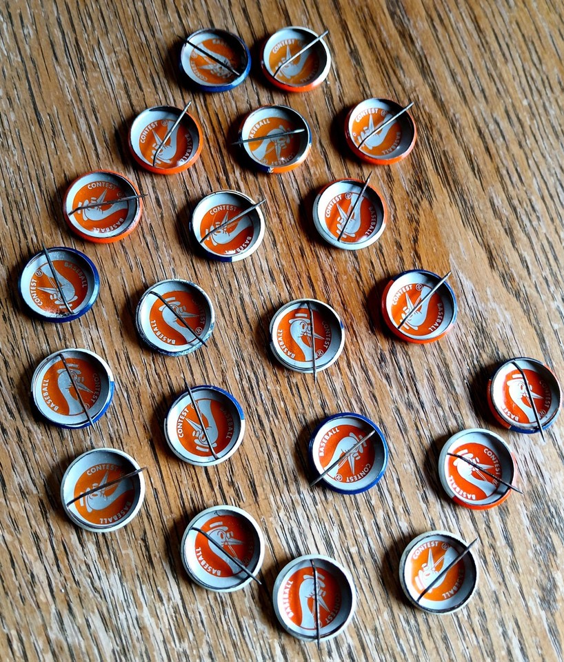 1969 Crane Potato Chips Vintage Baseball Pins (21) Near Set w/ 1969 ...