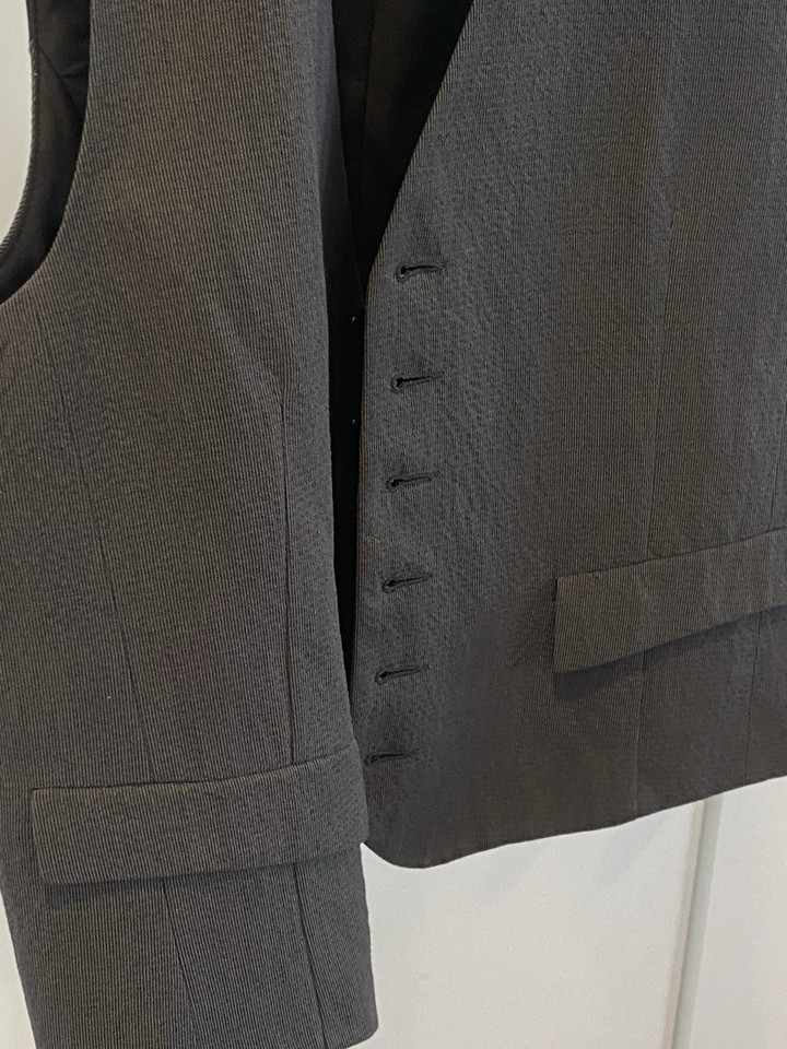 Rag & Bone Men’s Vest Gray Wool Blend 42 Button Front Waistcoat | eBay