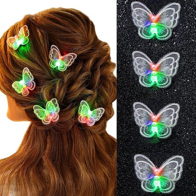 Light Up Hair Clips Led Hair Pin Sparkly Bobby Pins Rave Party Colorful ...