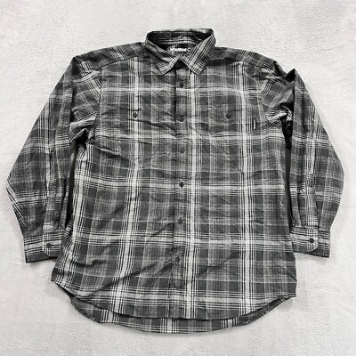 Wolverine Flannel Button Up Shirt Men's XL Plaid Long Sleeve 100% ...