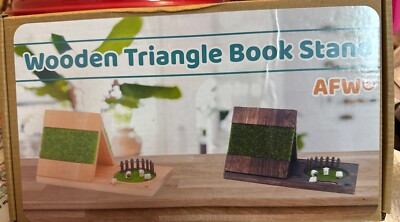 Wooden Triangle Book Stand | eBay