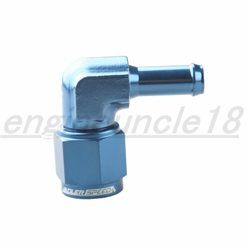 AN6 AN8 Female To 5/16" 3/8" 1/2" Barb Aluminum 90 Degree Hose Barb ...