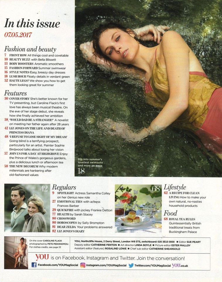 UK You Magazine: Caroline Flack, Princess Diana, Samantha Colley ...