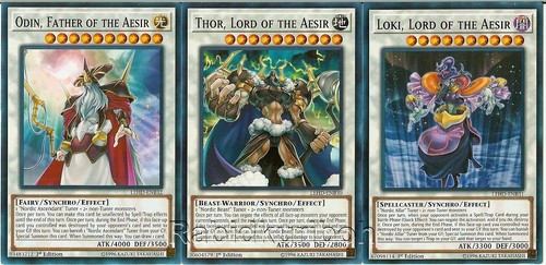 Yugioh Thor, Lord of the Aesir + Odin Father of the Aesir + Loki Nordic ...