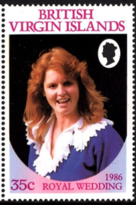 BRITISH VIRGIN ISLANDS - 1986 - Miss Sarah Ferguson on way to work 😎 Sc ...