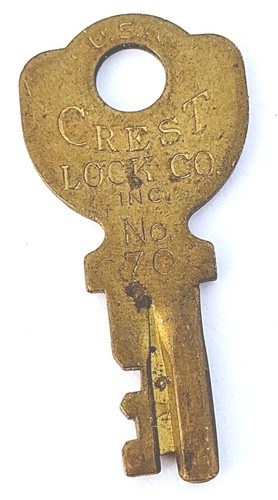 Vintage Key Crest Lock Co Inc Marked "No 70" Appx 1-1/2" Small Padlocks ...