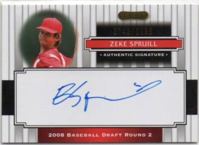 Zeke Spruill 2008 Razor Signature Series Autograph #'d/1199 Card #196 ...