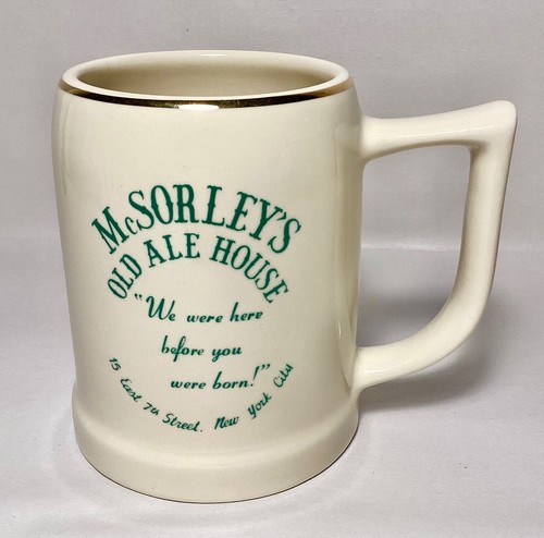 McSorley's Old Ale House Gold Rim Beer Stein Mug 15 E. 7th St. New York ...