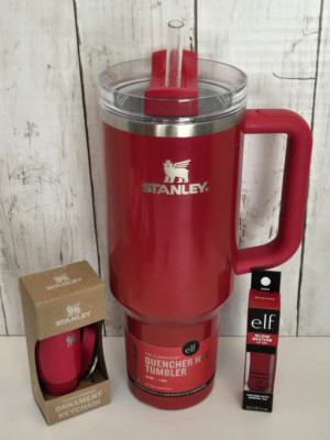 Stanley/Elf Collab Red Delicious 40oz Tumbler +Lip Oil +Keychain ...