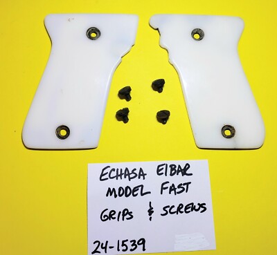 ECHASA SPANISH (EIBAR) 'FAST' WHITE GRIPS W/ SCREWS #24-1539 | eBay
