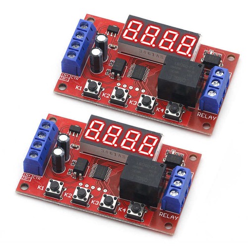 2X DC 12V Adjustable Time Delay Relay Module LED Digital Timming Relay ...