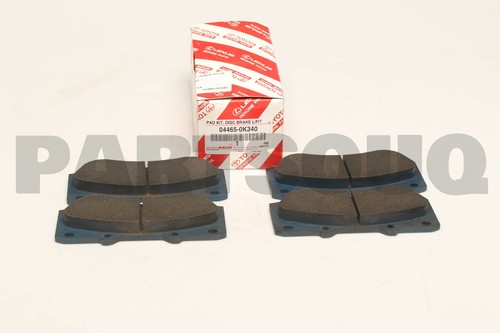 044650K340 Genuine Toyota PAD KIT, DISC BRAKE, FRONT 04465-0K340 | eBay ...