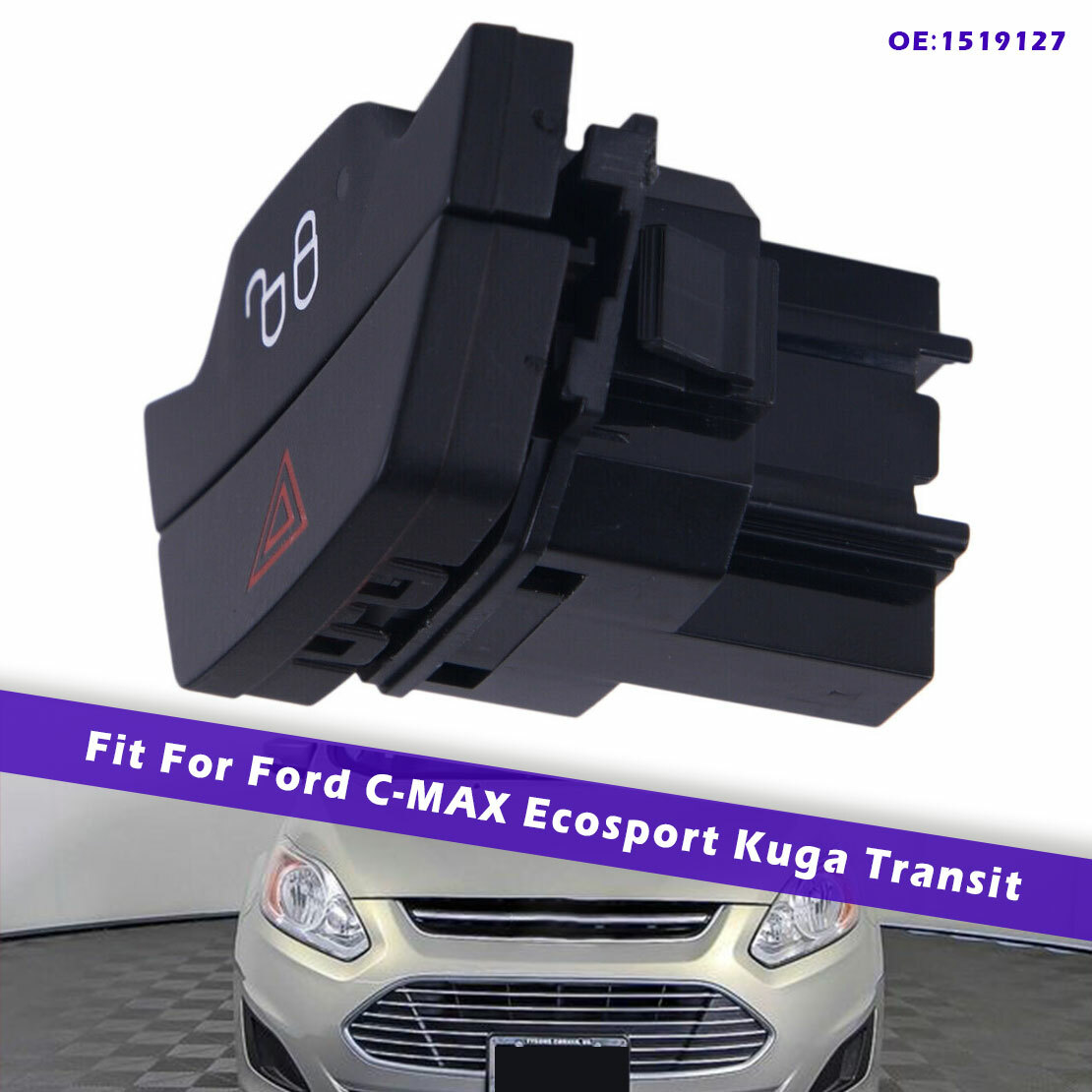 1519127 For Ford C-MAX Ecosport Kuga Car Hazard Warning Light Door Lock ...