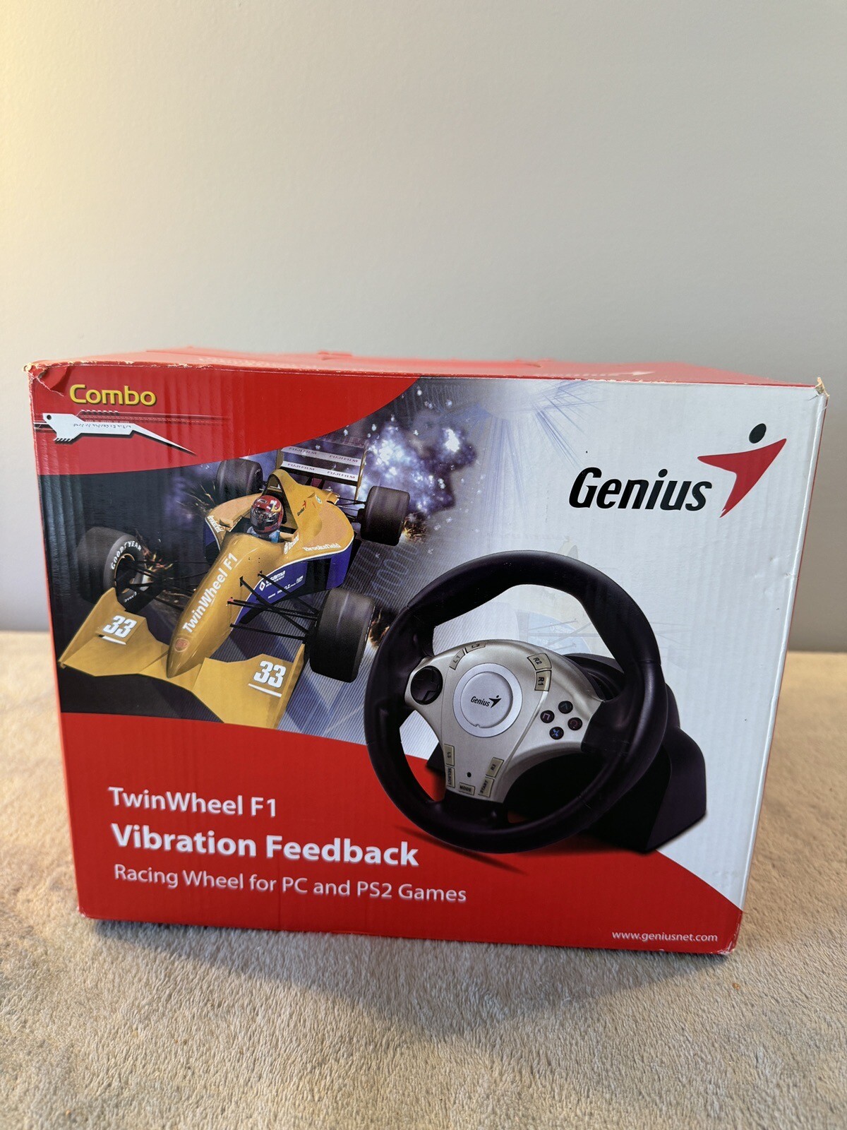 Genius Twin Wheel F1 Vibration Feedback Racing Wheel for PC ...