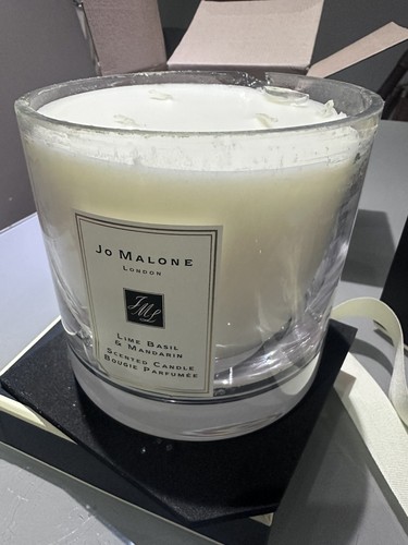 JO MALONE LIME, BASIL & MANDARIN 3 WICK CANDLE 600G BRAND NEW Broken ...