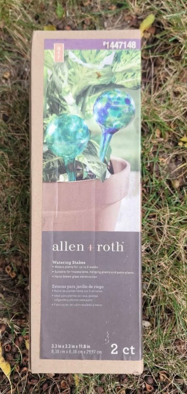 allen + roth Multicolor Glass Garden Plant Watering Stake Box of 2-NEW ...