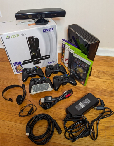 Xbox 360 S Kinect Special Edition 250GB CIB Complete in Box w/Games ...