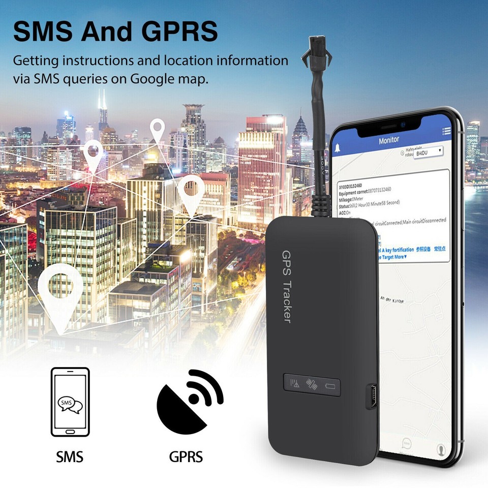 Real Time GPS Tracker Tracking Locator Device GPRS GSM Car/Motorcycle ...