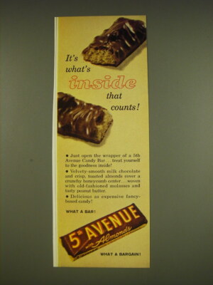 1963 5th Avenue Candy Bar Ad - It's what's inside that counts | eBay