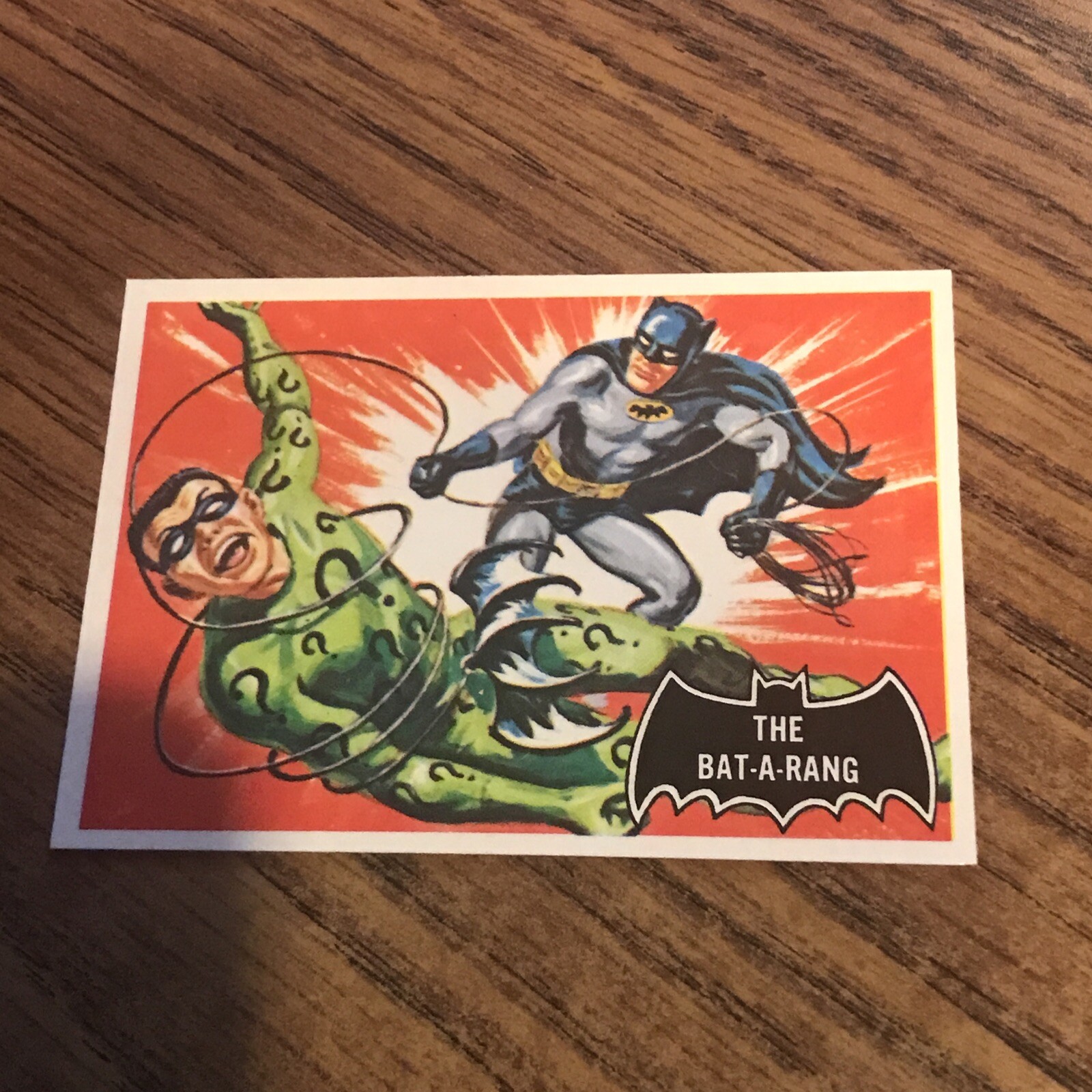 1989 Reprint REISSUE - 1966 Topps BATMAN "Black Bat" - Card #46 "The ...