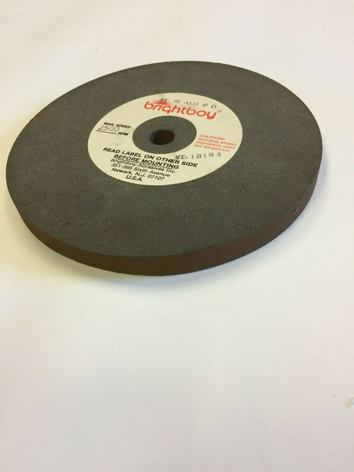 Brightboy 6 X 1/2 X 1/2 ST 70 ALO 60 Grinding Wheel USA MADE | eBay